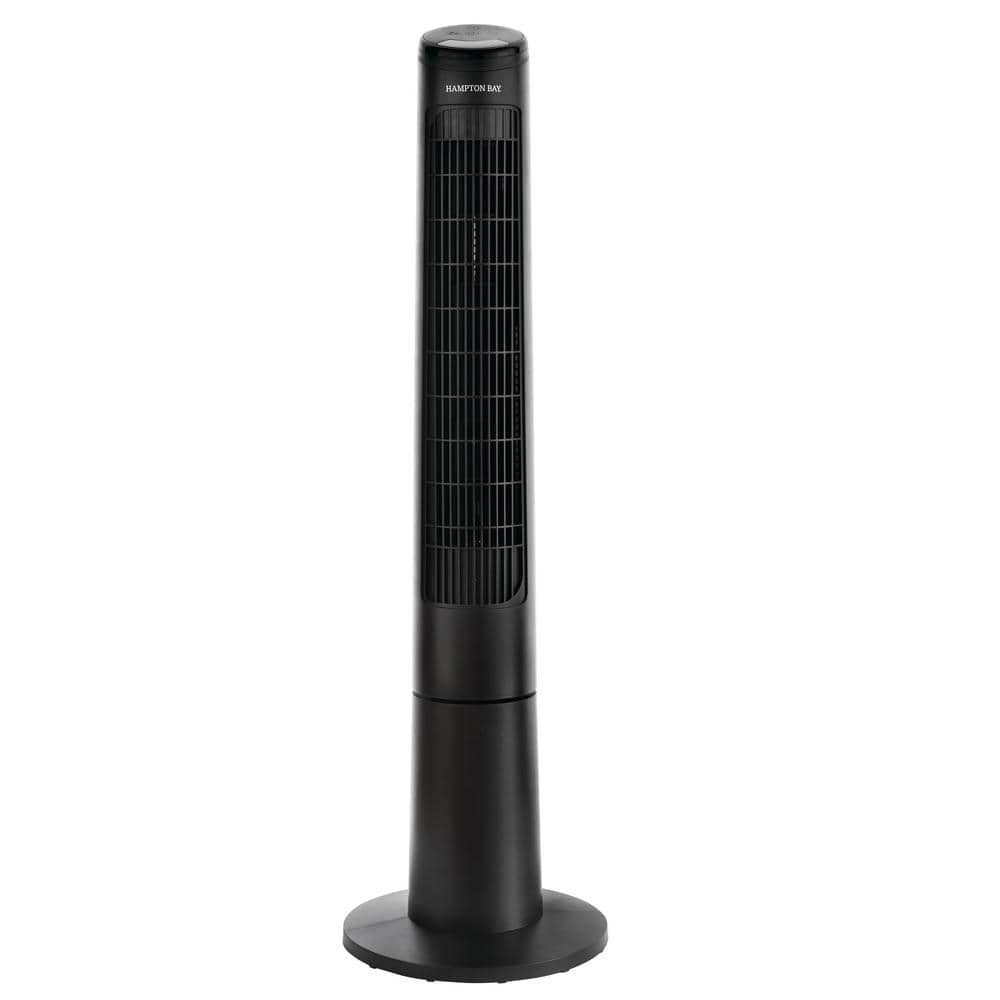 Hampton Bay 40 in. 3 Speed Remote Control Oscillating Tower Fan in ...