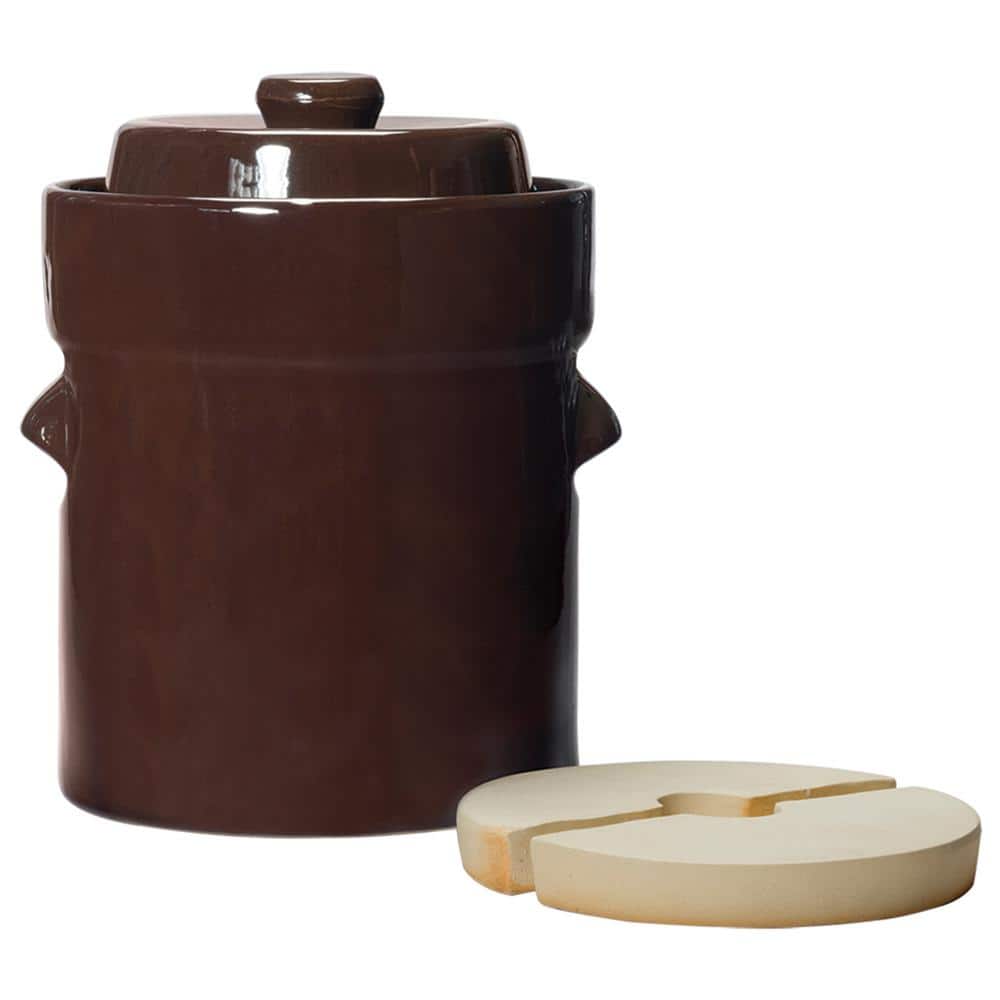 ROOTS & HARVEST 2L Traditional Water-Seal Fermentation Crock Set 1562 ...