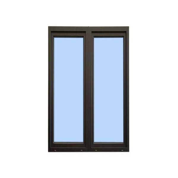 Avora Doors and Windows 72 in. x 72 in. Elite Euro Black Exterior/White ...