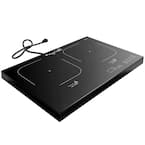 MegaChef Dual 2-Burner 8 in. Black Portable Induction Hot Plate Cooktop ...