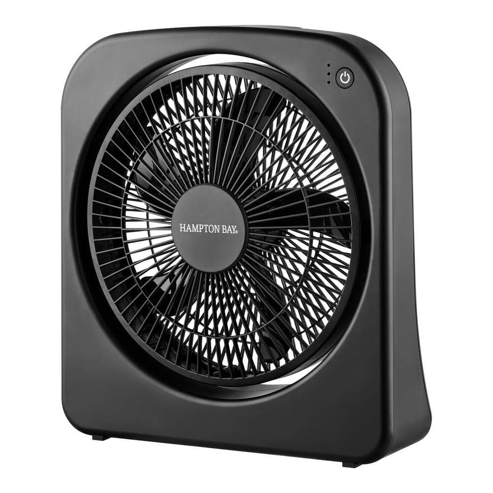 Hampton Bay 9 in. 3 Speed Dual Power Personal Indoor/Outdoor Desk Fan ...