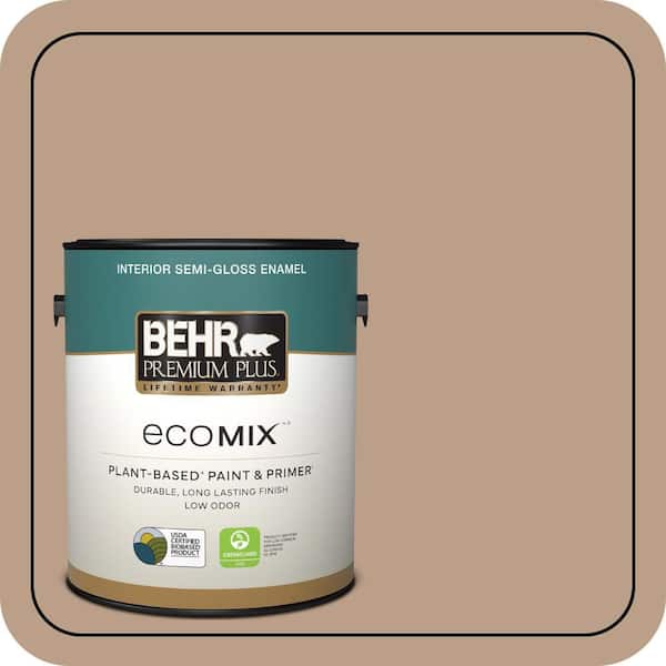 BEHR PREMIUM PLUS 1 gal. #N240-4 Sierra Semi-Gloss Enamel EcoMix Plant ...