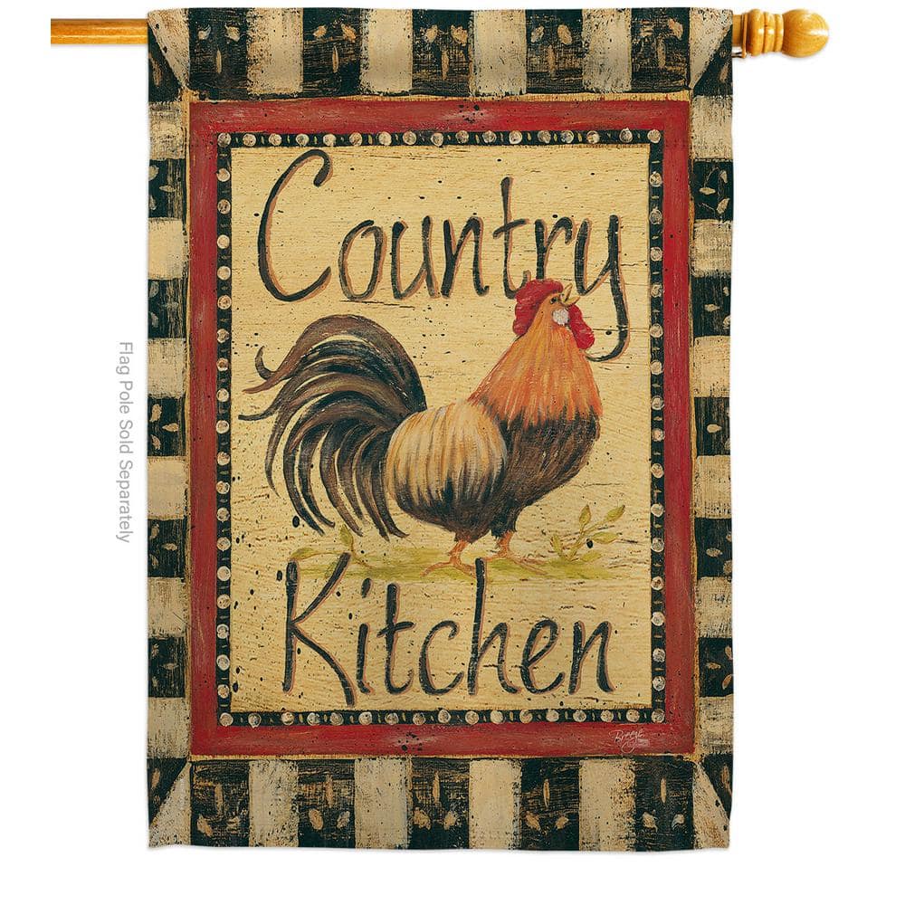 Breeze Decor 2.3 ft. x 3.3 ft. Country Kitchen Barnyard Animals House ...