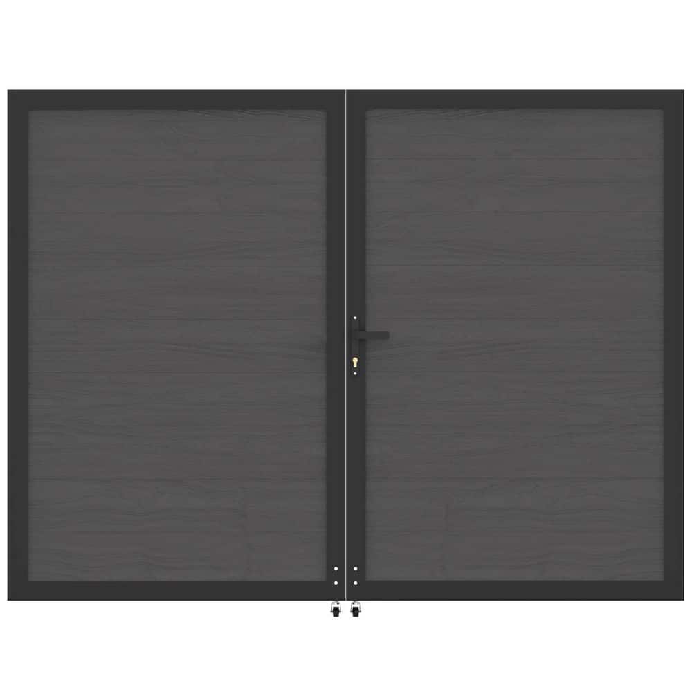 mondaria Durable 8 ft. W x 6 ft. H Silver Gray Composite Privacy Fence ...