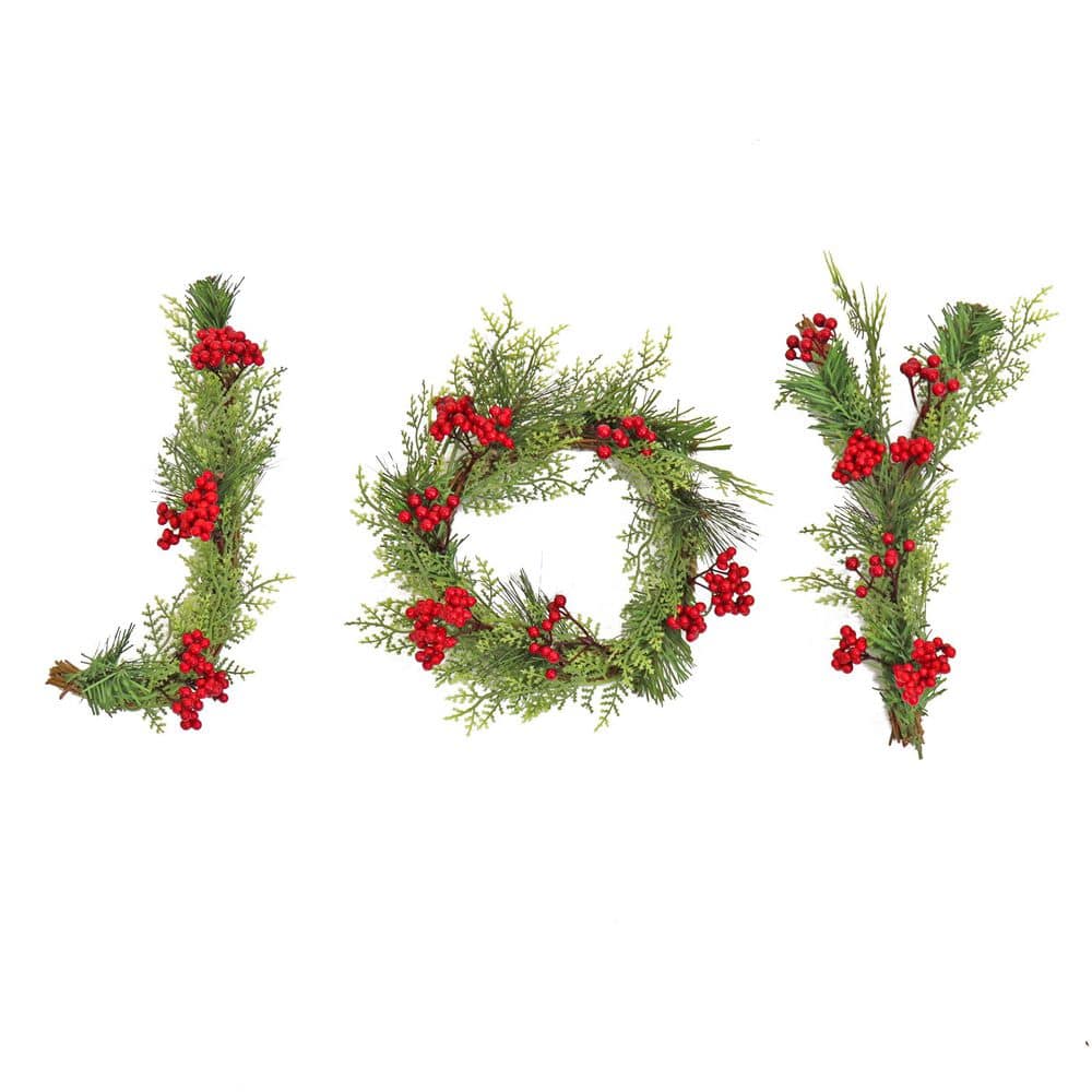 National Tree Company 5 in. Red/Green HGTV Home Collection Evergreen ...