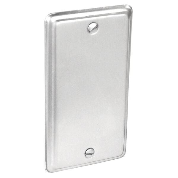 Southwire 4 in. H x 2 in. W Steel Metallic 1-Gang Blank Handy Box Cover ...