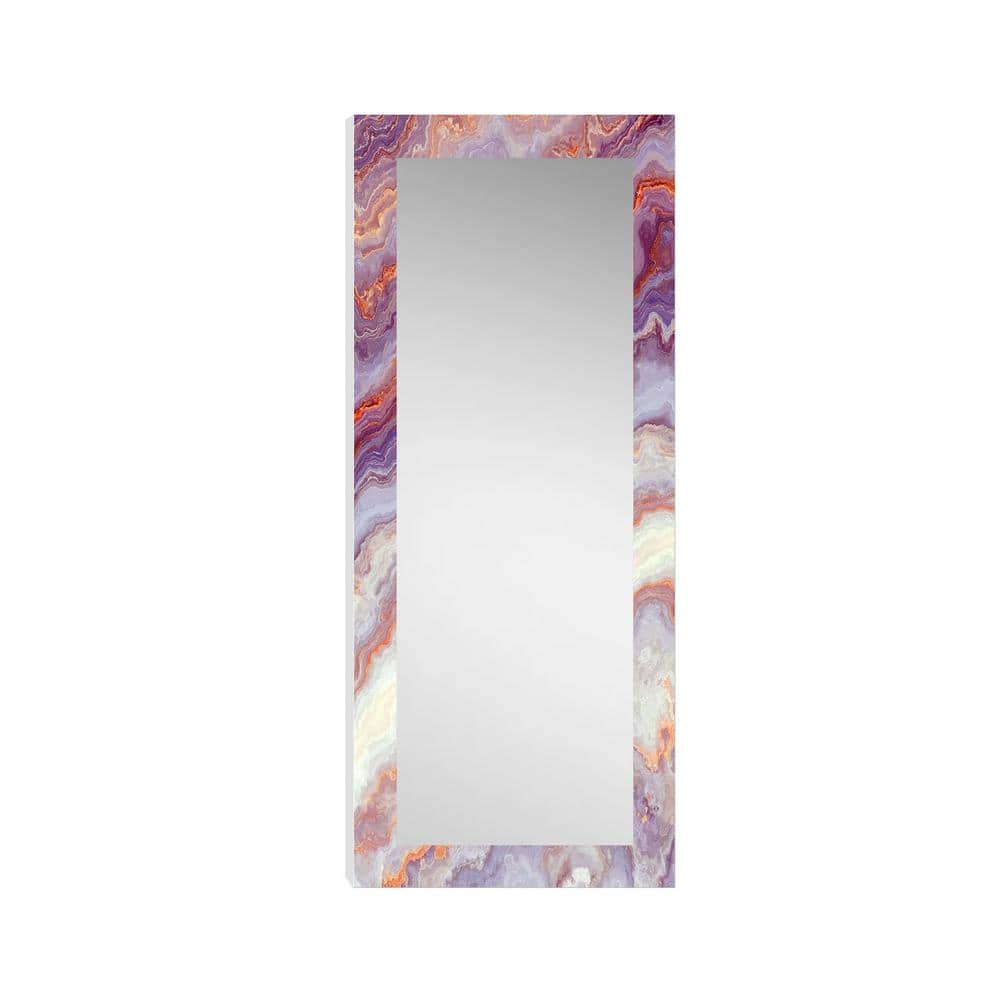 White Monaco Grandeur 72 in. H x 30 in. W Modern Rectangle Framed ...