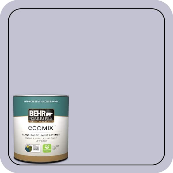 BEHR PREMIUM PLUS 1 qt. #S560-2 Lavender Honor Semi-Gloss Enamel EcoMix ...