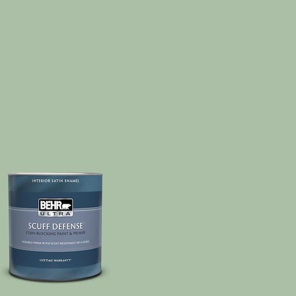BEHR ULTRA 1 qt. #S400-4 Azalea Leaf Extra Durable Satin Enamel ...