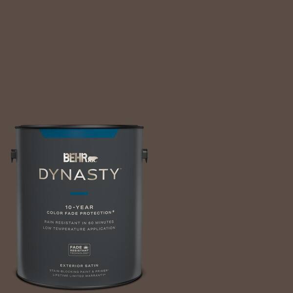 BEHR DYNASTY 1 gal. #PPU5-19 Dark Truffle Satin Enamel Exterior Stain ...