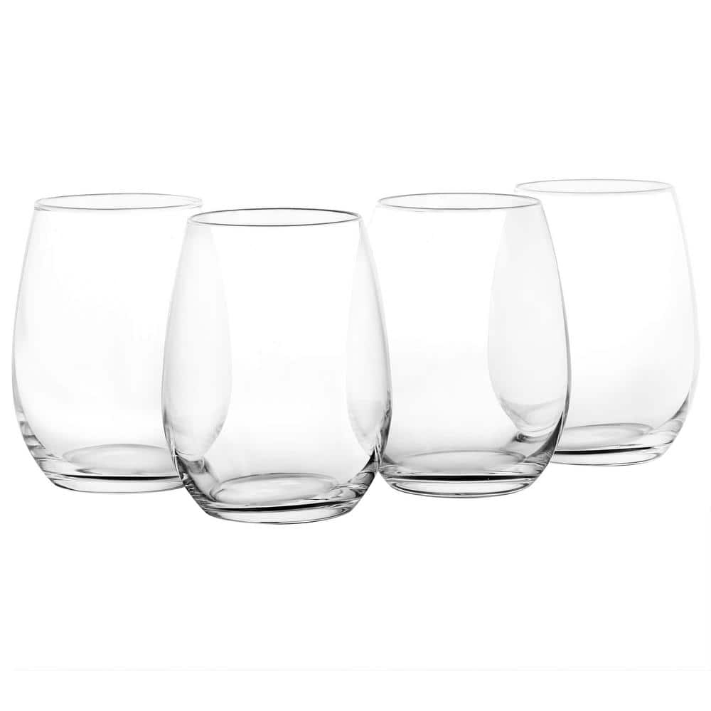 MARTHA STEWART Martha Stewart 4 Piece 19oz Stemless Wine Glass Set ...