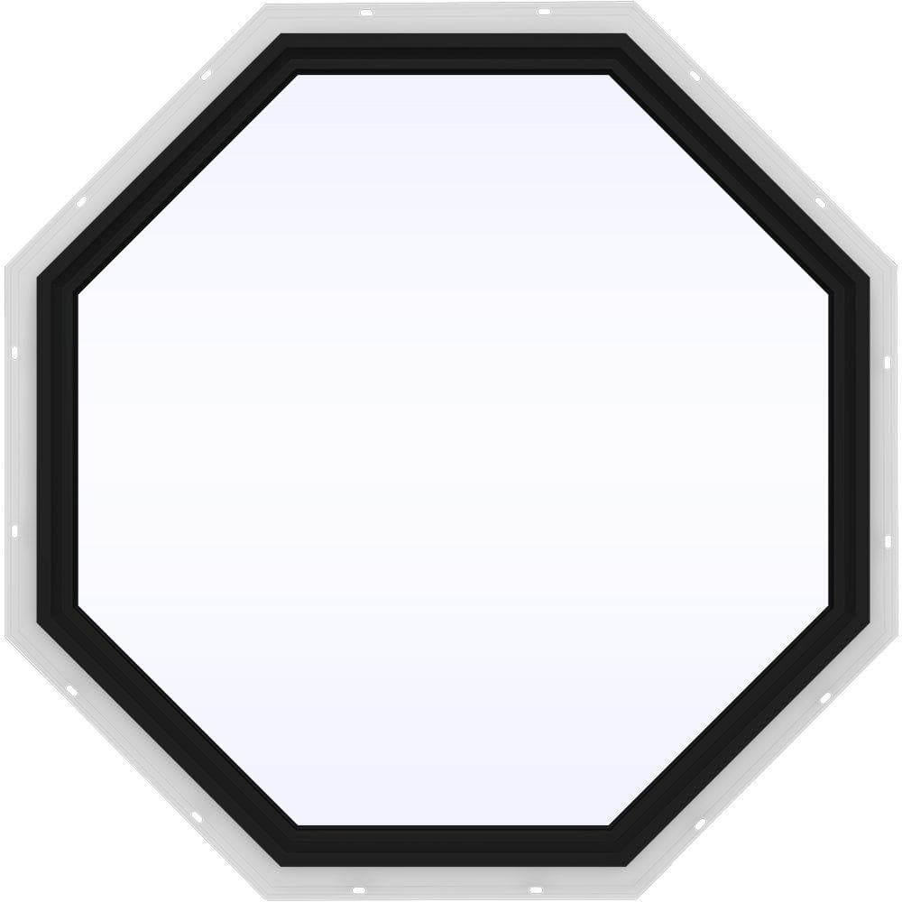 JELD-WEN 48 in. x 48 in. V-4500 Series Bronze Exterior/White Interior ...