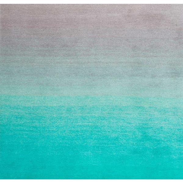 nuLOOM Luxe Ombre Turquoise 8 ft. x 8 ft. Square Rug HJOS02A-S808 - The ...