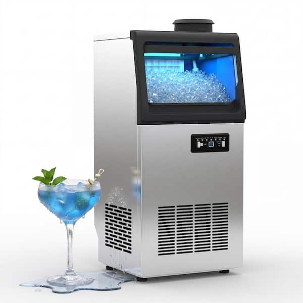 SIMZLIFE 17.6 in. 150 lb./24H Full Size Cubes Freestanding Ice Maker in ...