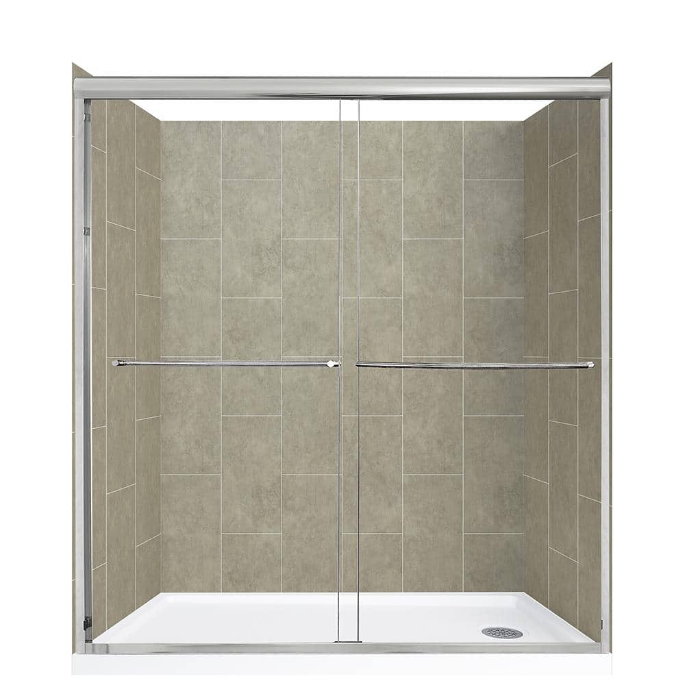 CRAFT + MAIN Cove Sliding 60 in. L x 30 in. W x 78 in. H Right Drain ...