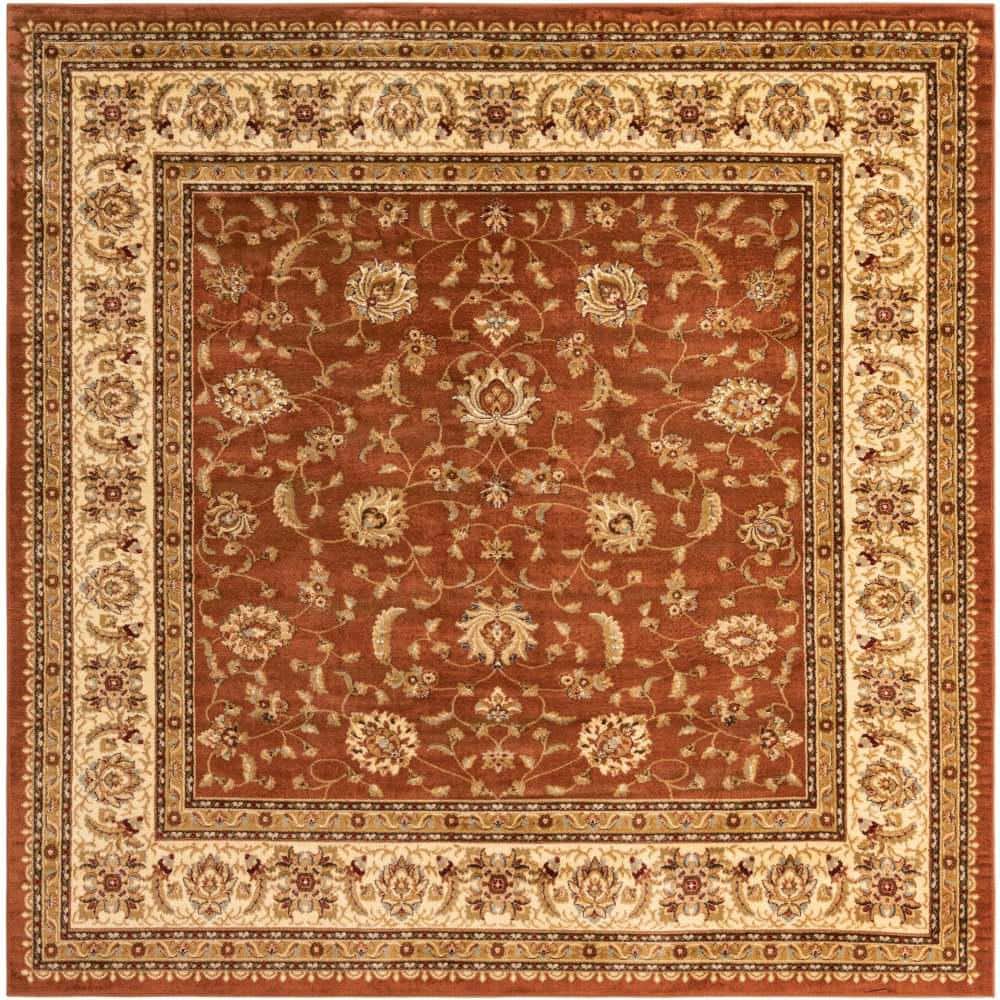Unique Loom Voyage St. Louis Brick Red 10' 0 x 10' 0 Square Rug 3132933 ...