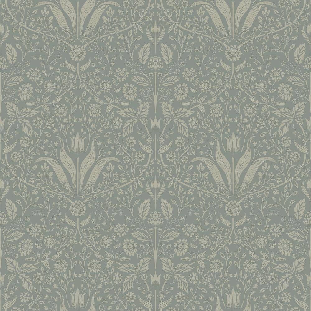 A-Street Prints Mara Green Tulip Ogee Non-Pasted Non-Woven Paper ...