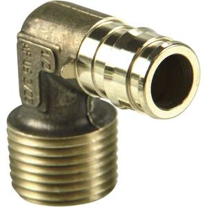 Uponor ProPEX 1/2 in. PEX-A Expansion Barb x 1/2 in. FIP Lead-Free Brass 90-Degree Drop Ear ...