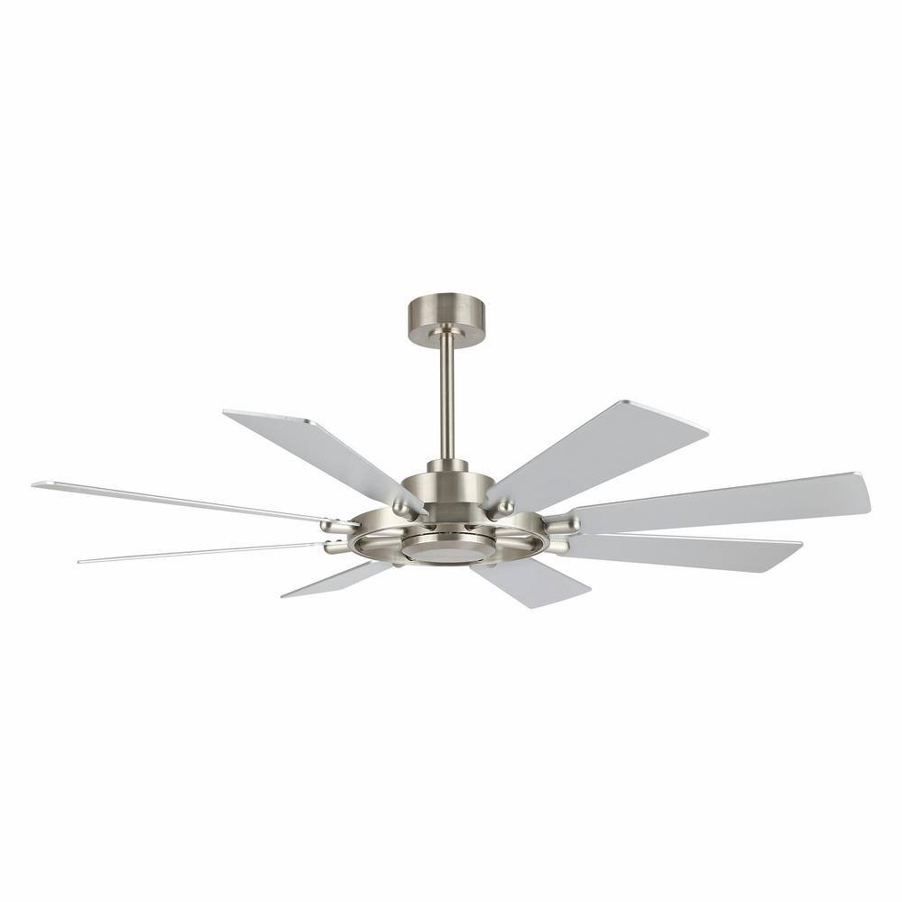 WINGBO 60 in. Brushed Nickel Ceiling Fan with Memory Function WBCF ...