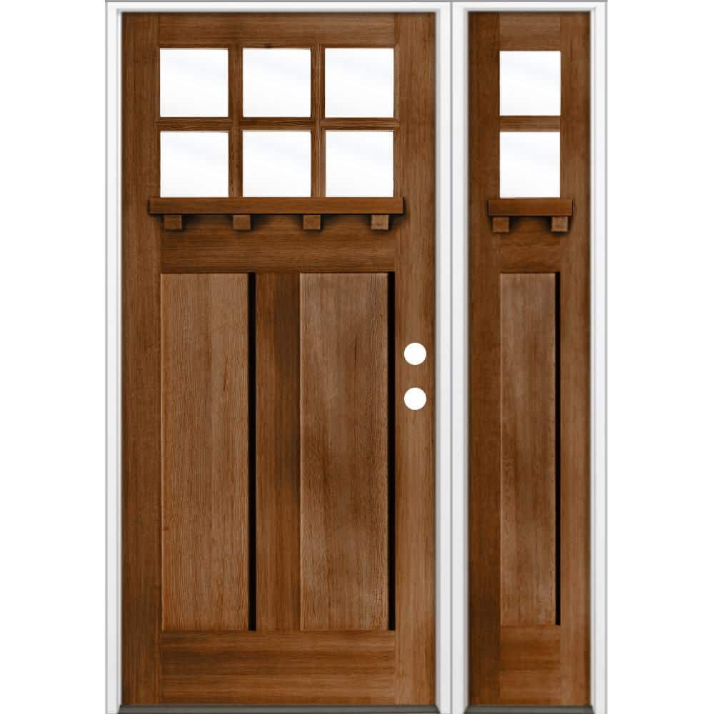 Krosswood Doors 50 in. x 80 in. Craftsman 6-Lite Left-Hand/Inswing ...