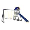 SPORTSPOWER Mill Creek Canyon Wooden Playset with Slide and Swings WP ...