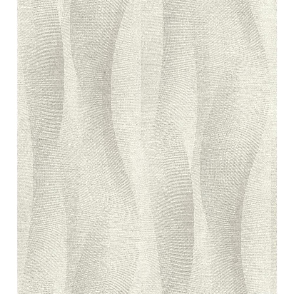 Advantage Currin Light Grey Wave Paper Non-Pasted Textured Wallpaper ...