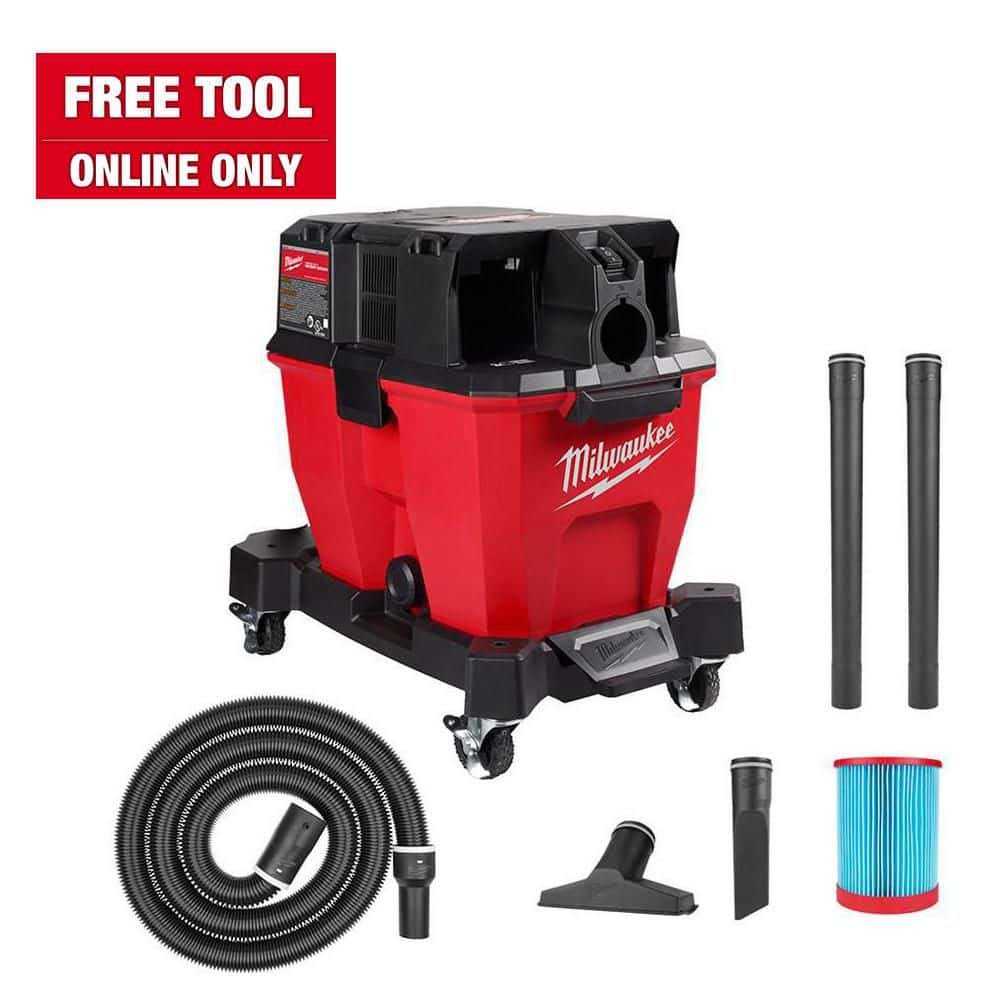 Milwaukee M18 FUEL 9 Gal. Cordless DUAL-BATTERY Wet/Dry Shop Vacuum ...