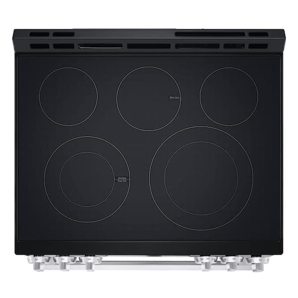 LG 30 in. 6.3 cu. ft. Smart Electric Range with Fan Convection, Air Fry ...