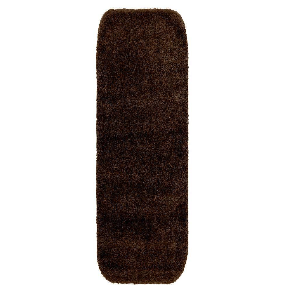 Garland Rug Traditional Chocolate 22 in. x 60 in. Washable Bathroom ...