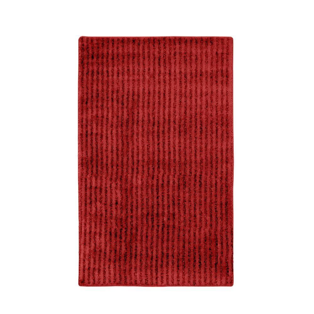 Garland Rug Sheridan Chili Pepper Red 30 in. x 50 in. Washable Bathroom ...