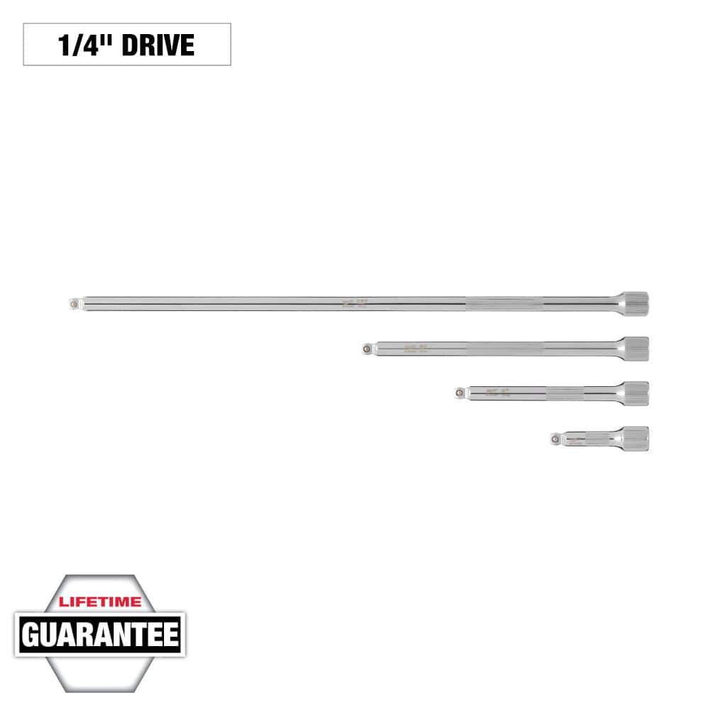 Milwaukee 1/4 in. Drive Wobble Extension Set (4-Piece) 48-22-9350 - The ...