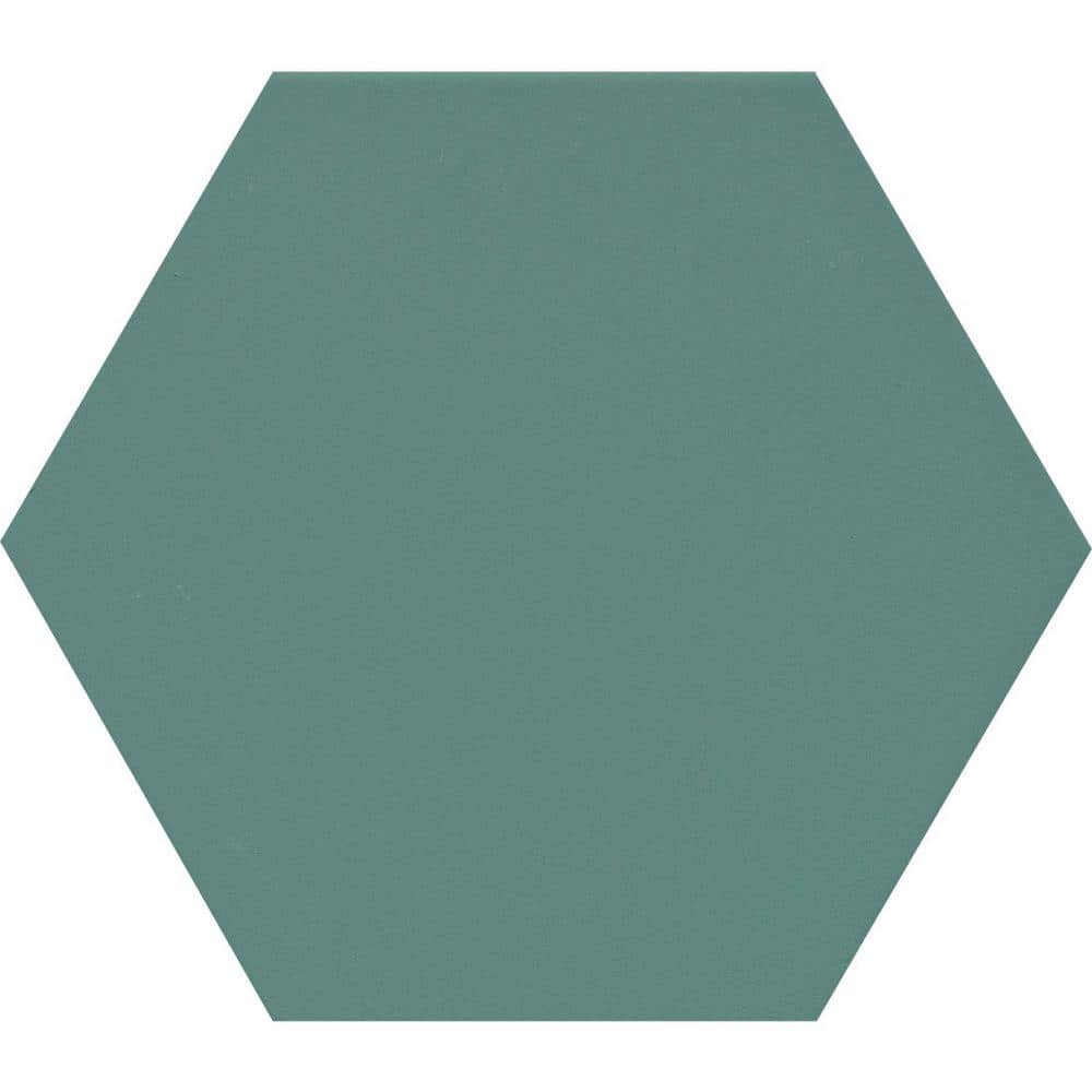 EMSER TILE Heksa Forest 7.87 in. x 9.25 in. Matte Porcelain Floor and ...