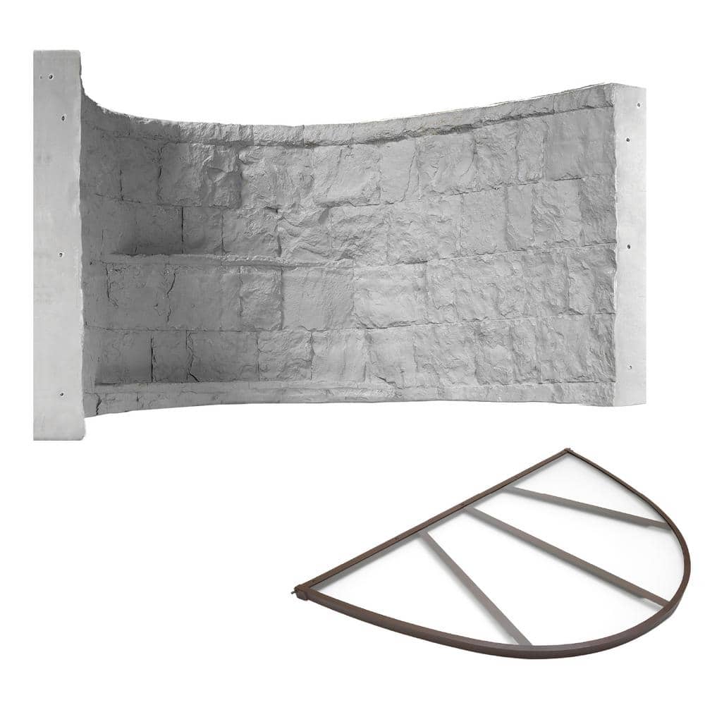 SHAPE PRODUCTS Rockwell 66 in. x 44 in. x 36 in. Gray Composite Window ...