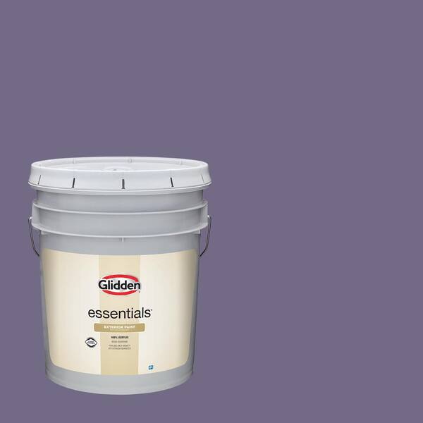 Glidden Essentials 5 gal. PPG1174-6 Purple Rain Satin Exterior Paint ...