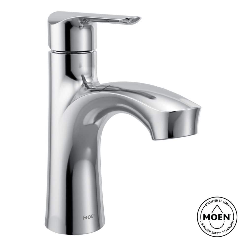MOEN Findlay Single-Handle Single-Hole Bathroom Faucet in Chrome 84516 ...