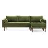 Poly and Bark Napa 104.5 in. Fabric Right-Facing Sectional Sofa in ...