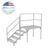 EZ-ACCESS FORTRESS 29 in. to 42.5 in. H OSHA Compliant Aluminum 4-Riser ...