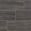 Marazzi Urban Craft Graphite 12 in. x 24 in. Glazed Porcelain Floor and ...