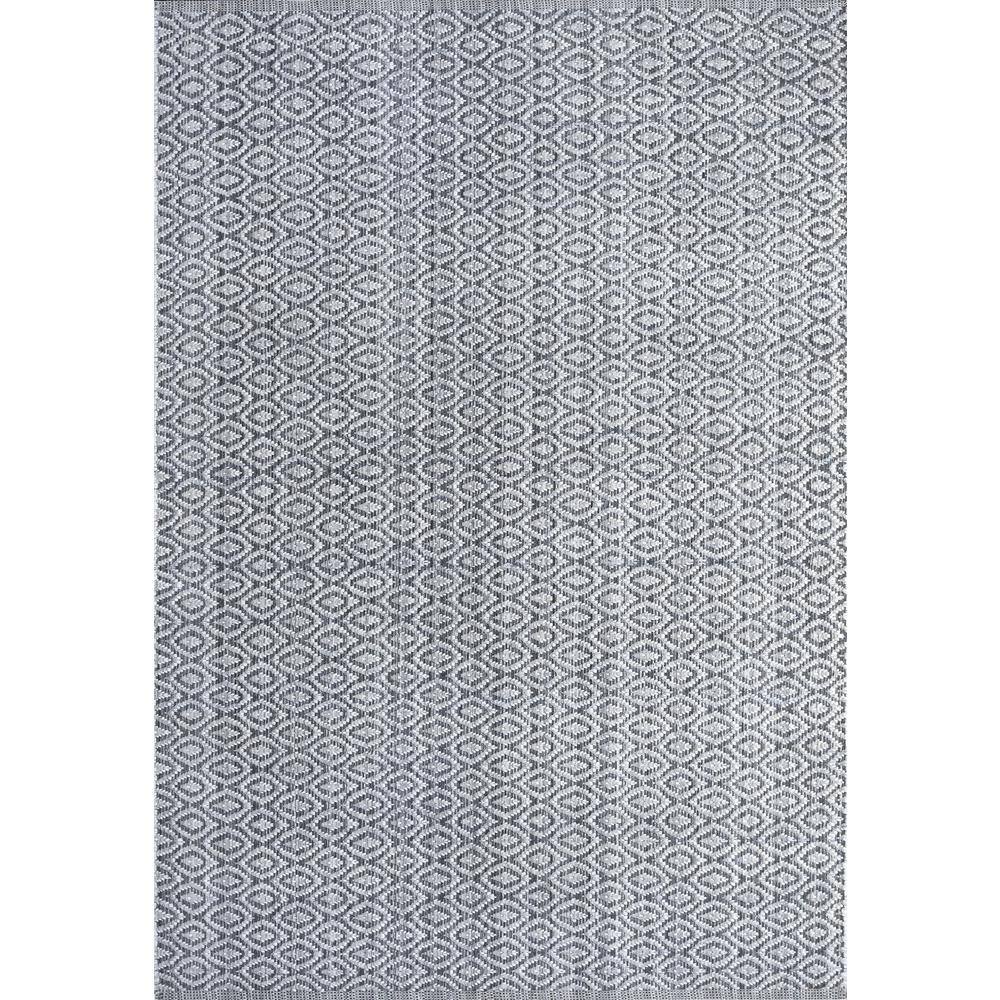Dynamic Rugs Allegra 5 ft. X 8 ft. Grey/Ivory/Denim Geometric Indoor ...