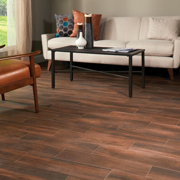 Daltile Evermore Autumn Wood 6 In X 24 In Porcelain Floor And Wall