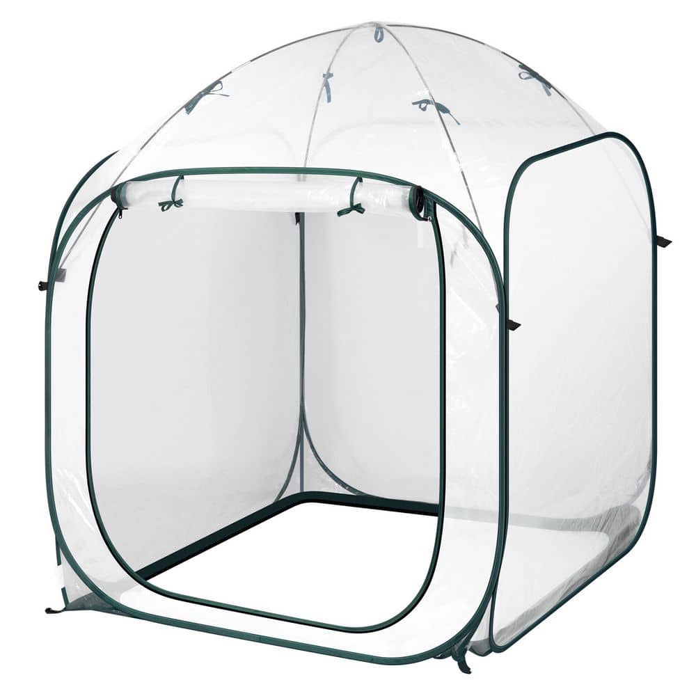 VIVOSUN 49 in. W x 49 in. D x 63 in. H Portable Walk-in Greenhouse with ...