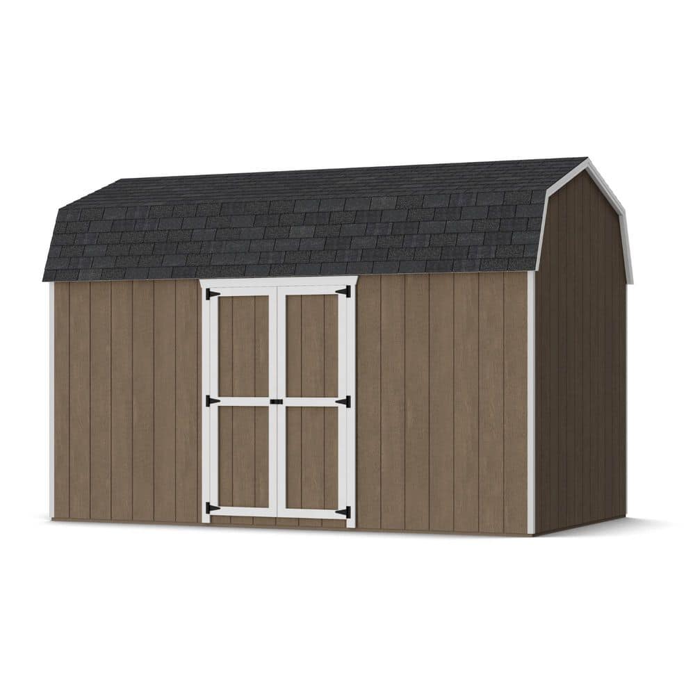 Little Cottage Co. Value Gambrel 8 ft. x 14 ft. Wood Storage Shed with ...