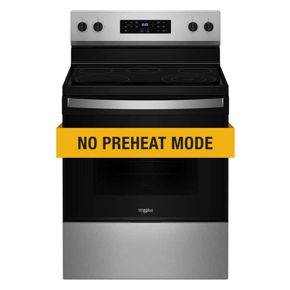 Whirlpool 30 in. 5 Burner Elements Freestand Electric Range in ...