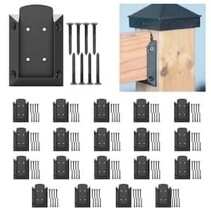 Afoxsos 2.5 in. W 20-Pack Aluminum 2 x 4 Deck Railing Brackets with 120 ...