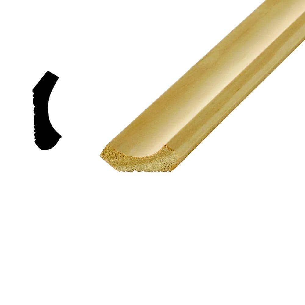 American Wood Moulding WM 86 9/16 in. x 1-5/8 in. Pine Solid Cove ...
