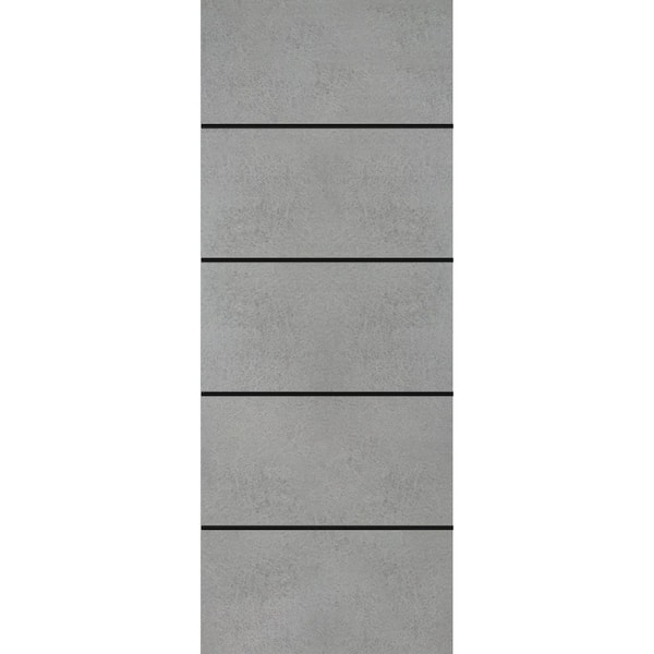 Sartodoors 30 in. x 80 in. Solid Wood with Honeycomb Concrete Interior ...
