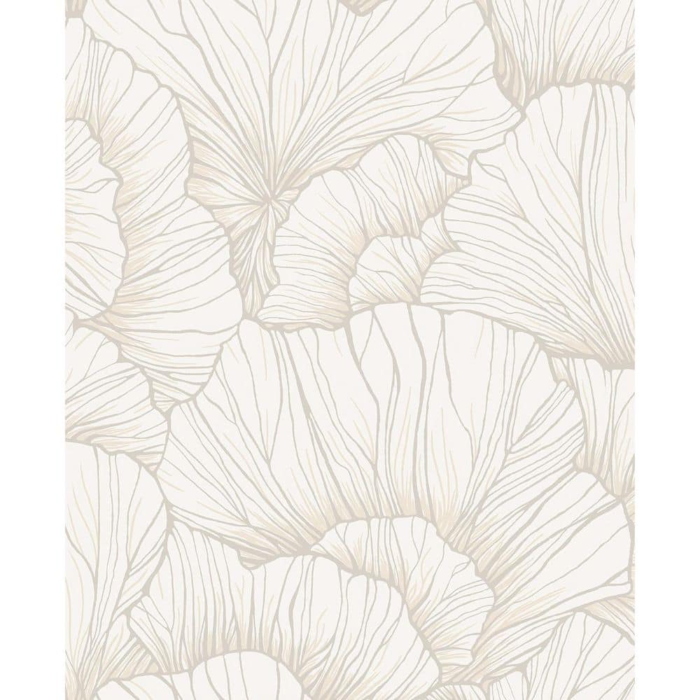 GALEY ALIX 30.75 sq. ft. Frosted Linen Coral Way Vinyl Peel and Stick ...