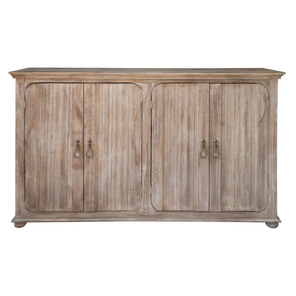 HomeRoots Charlie Sand Wood 71.75 in. Sideboard 2000527097 - The Home Depot