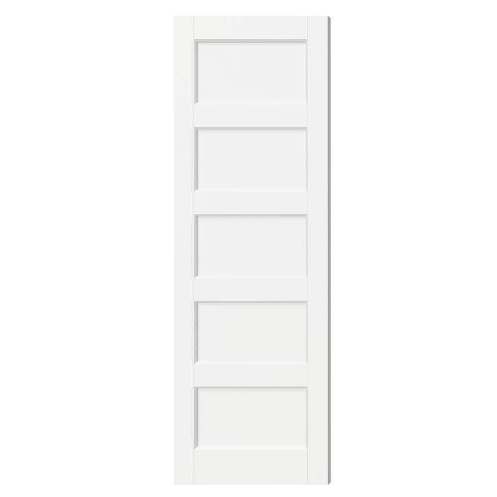 TENONER 24 in. x 80 in. 5 Panel, MDF, Composite, Solid Core, Pre ...