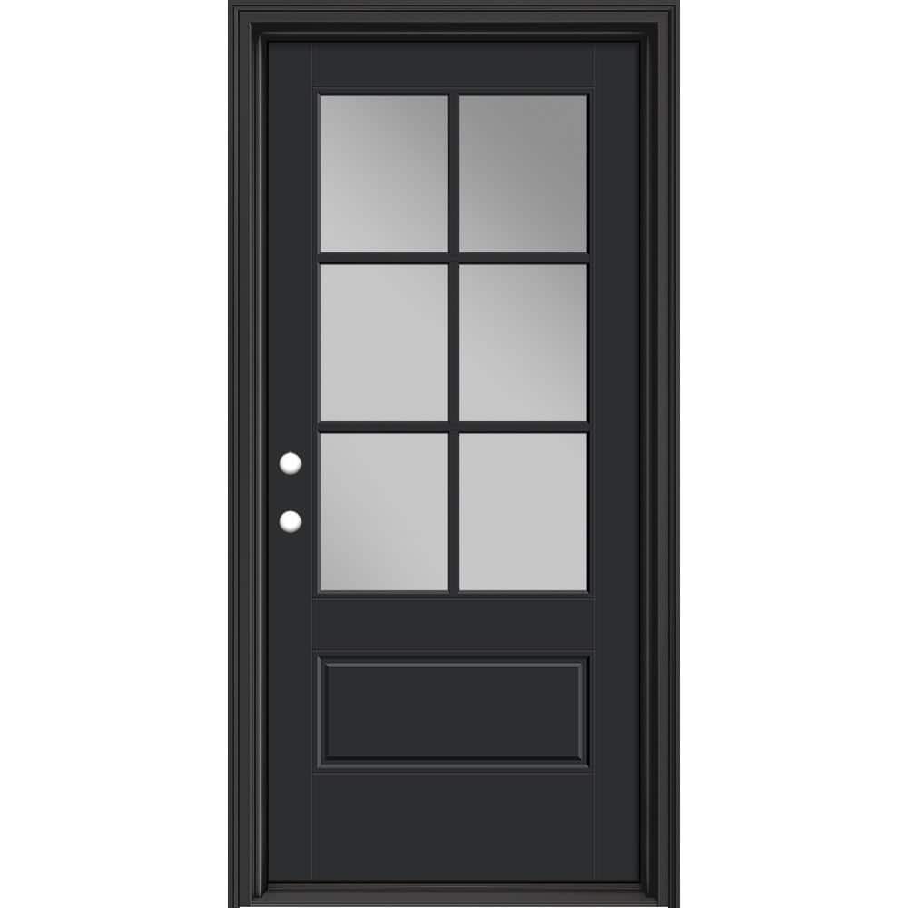 Masonite Performance Door System 36 in. x 80 in. VG 6-Lite Right-Hand ...